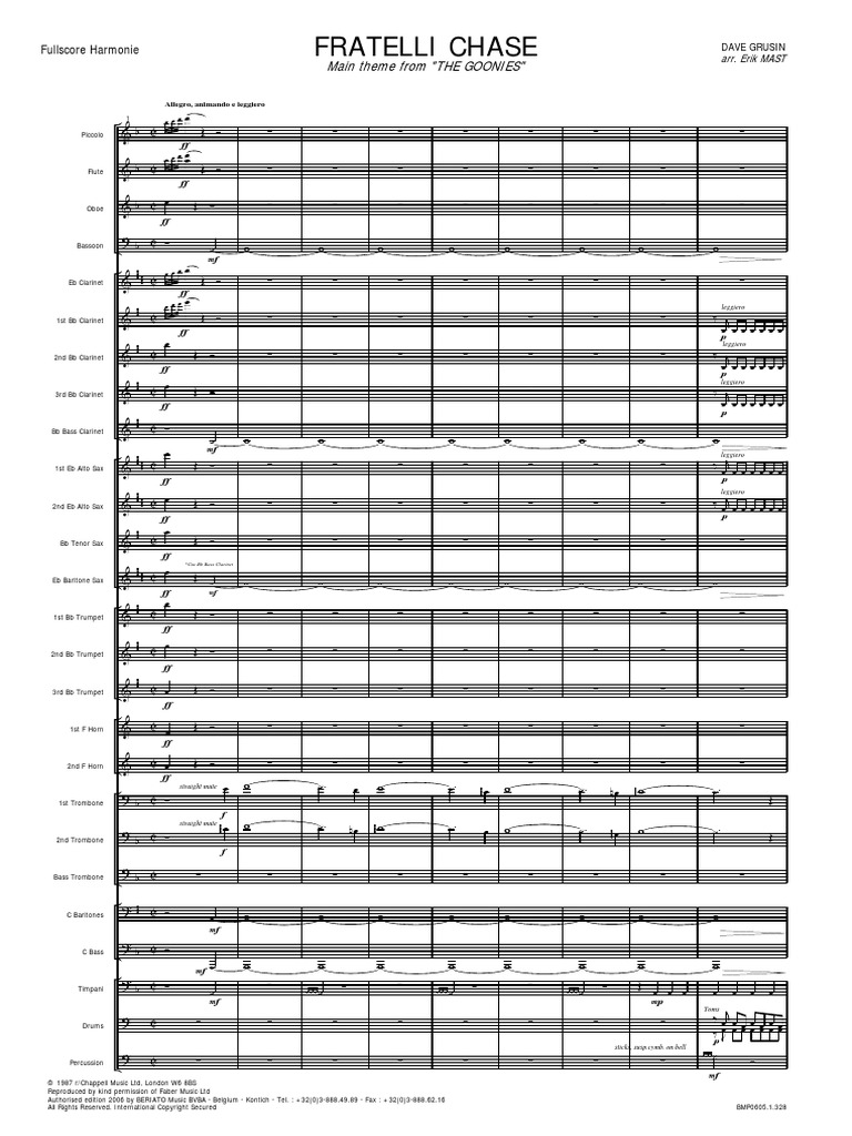Fratelli Chase The Goonies | PDF | Musical Instruments | Aerophones
