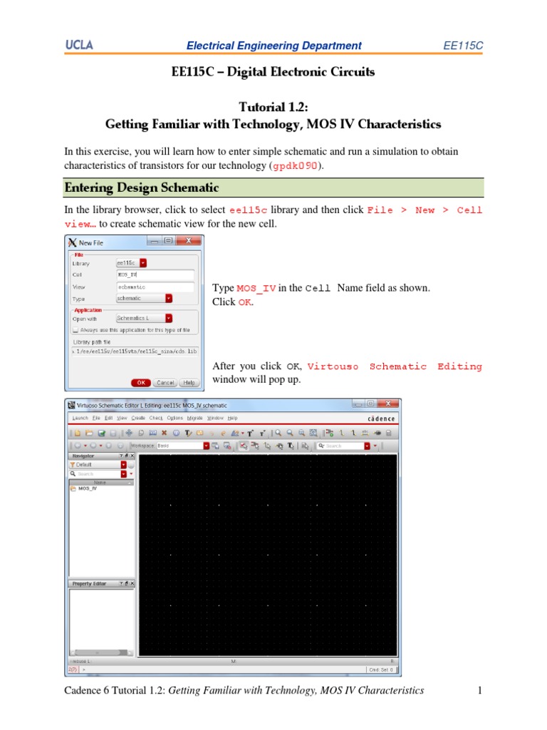 Getting Familiar with MOSFET IV Characteristics Through Cadence ...
