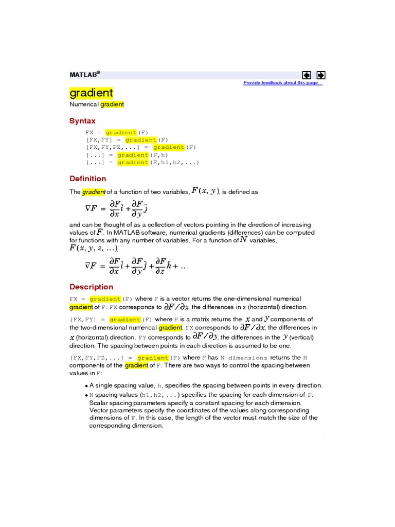 Gradient Functions | PDF