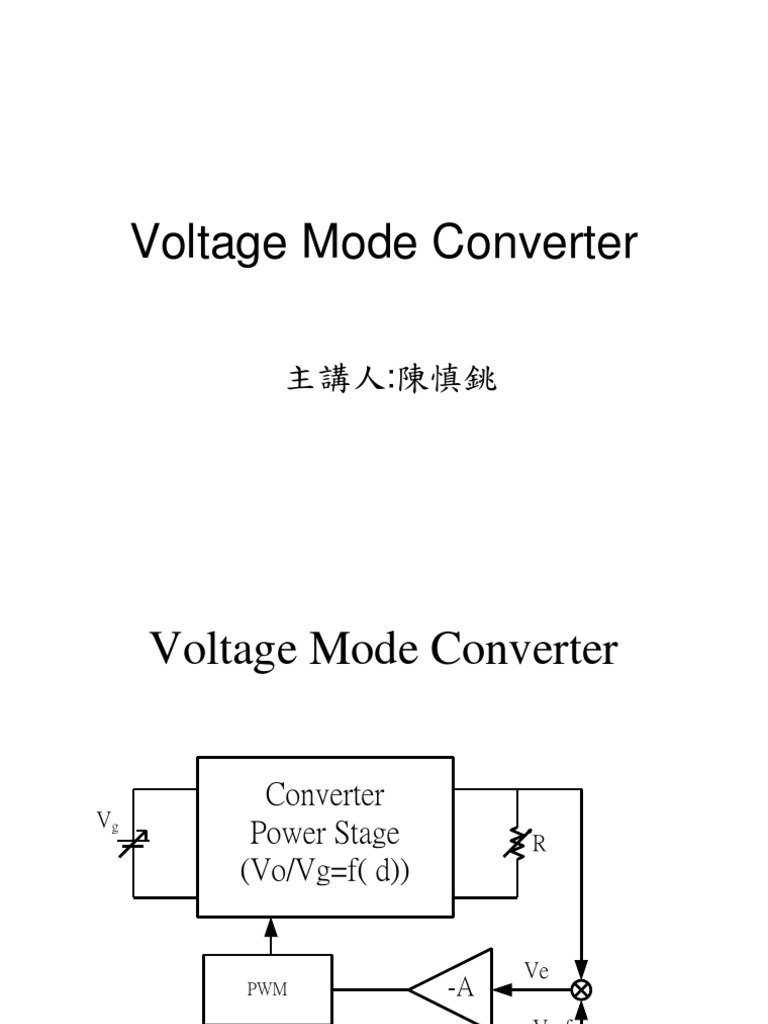 Voltage Mode Converter Guide | PDF | Teaching Methods & Materials