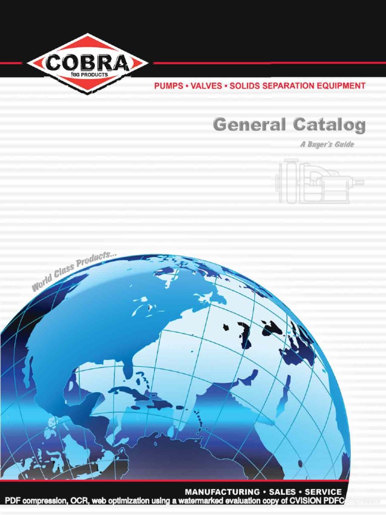 01-Cobra General Catalog-1 of 2 Compressed | PDF | Valve | Piston
