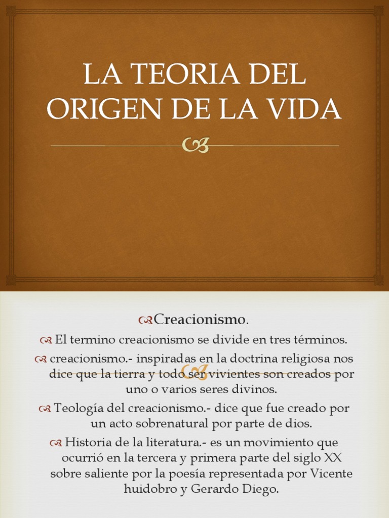 La Teoria de La Biogenesis | PDF | Creacionismo | Teorías biológicas