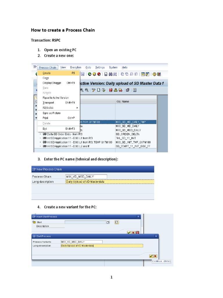 How To Create A Process Chain PDF