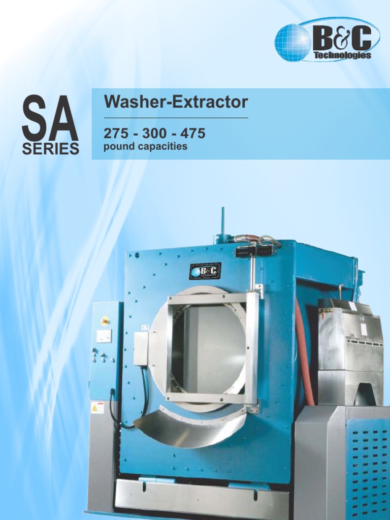SA Industrial Washer Brochure PDF | PDF | Washing Machine | Door