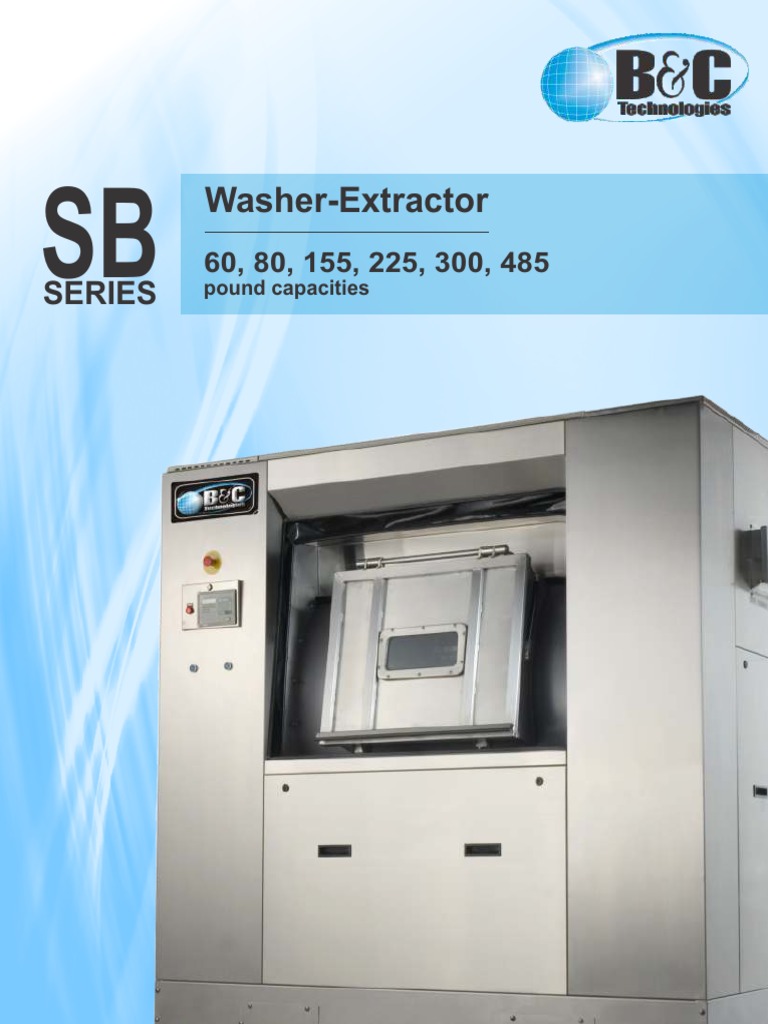 SB Industrial Washer Brochure PDF | PDF | Washing Machine | Engines