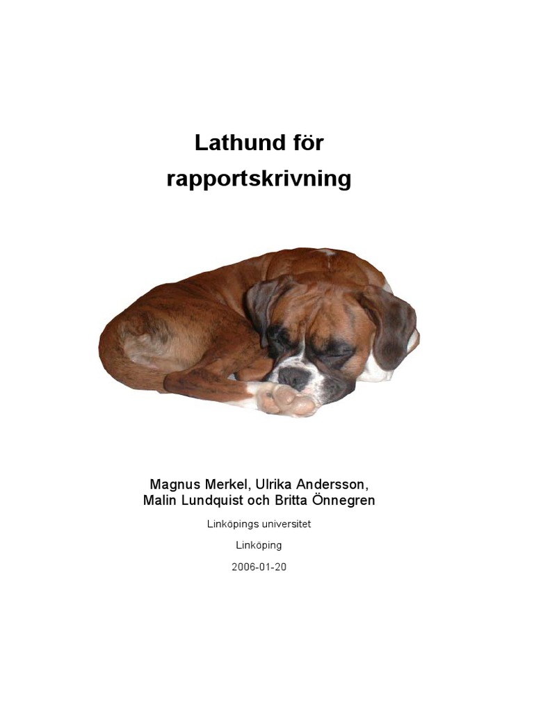 Lathund Skriva Refferat | PDF