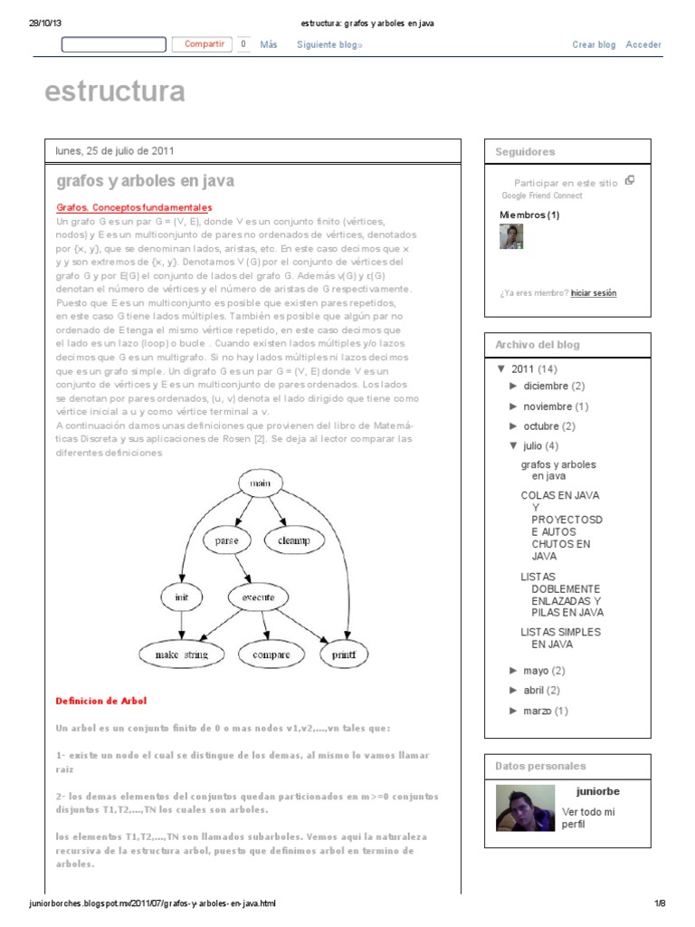 Estructura - Grafos y Arboles en Java PDF | PDF | Matemáticas discretas ...