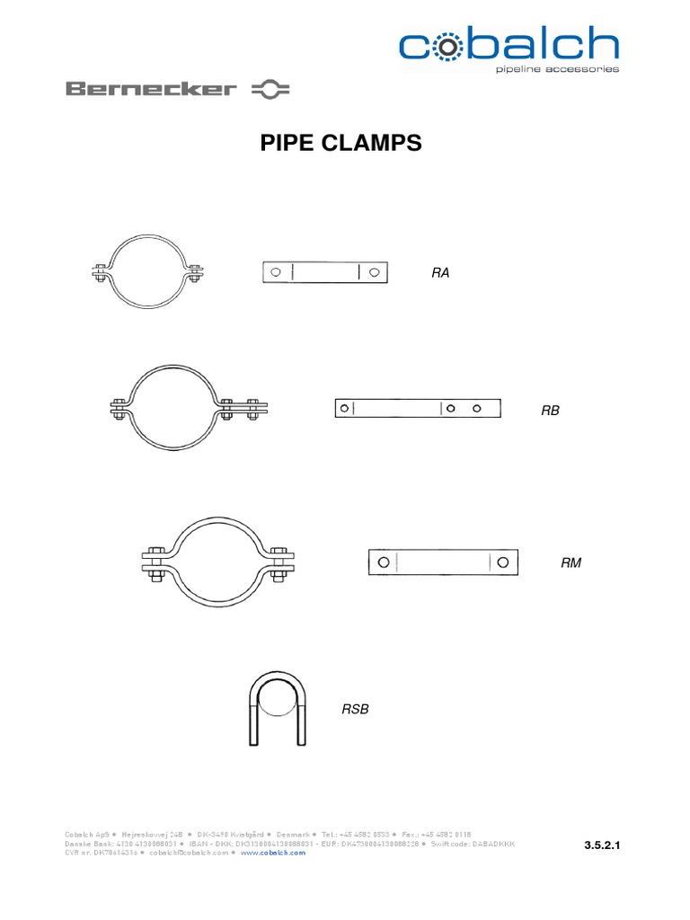 Catalogue Bernecker - Pipe Clamps | PDF | Galvanization | Pipe (Fluid ...