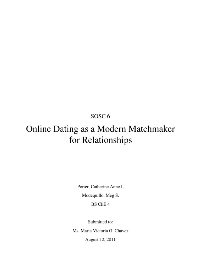 Modern Matchmaking | PDF | Online Dating Service | Mother