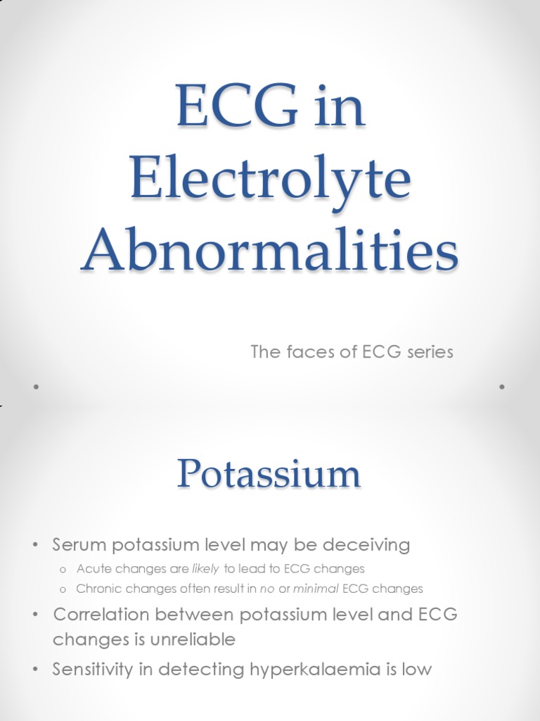 ECG in Electrolyte Abnormalities.pptx | Clinical Medicine | Diseases ...