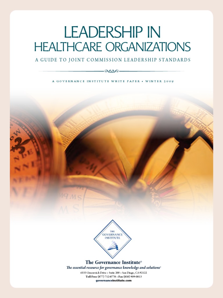 Leadership in Health Care Organizations.pdf | Joint Commission | Leadership