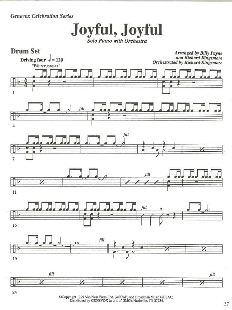 Joyful, Joyful - Drum Set | PDF