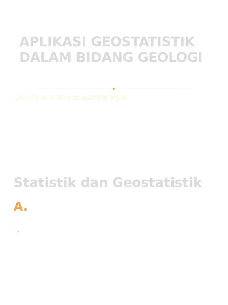 Aplikasi Geostatistik Dalam Bidang Geologi PDF | PDF