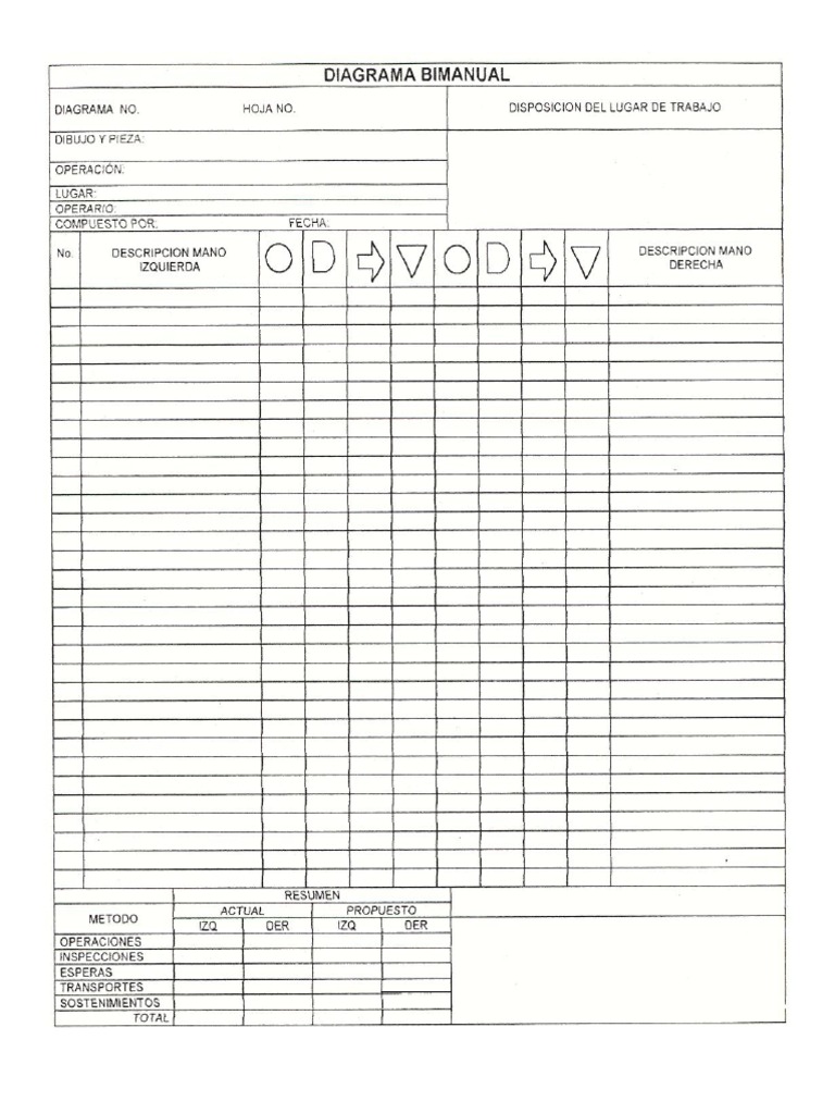 Formato Diagrama Bimanual | PDF