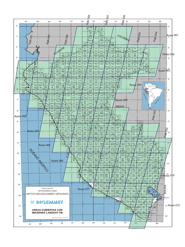Landsat Path y Row Del Peru PDF | PDF