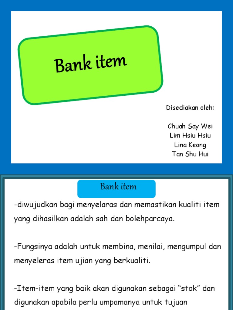 Bank Item | PDF