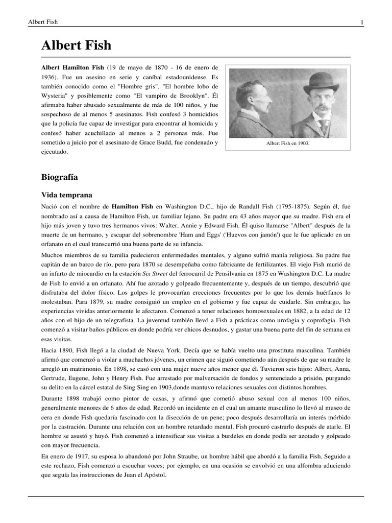 Albert Fish | PDF | Violencia | Thriller y crimen