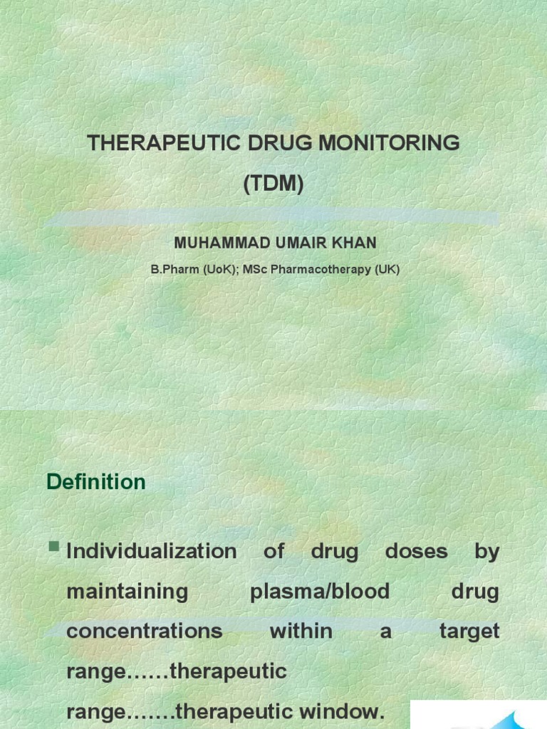 Therapeutic Drug Monitoring | PDF | Immunoassay | Pharmacokinetics