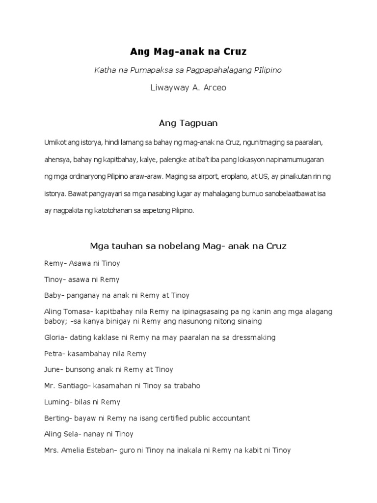 Ang Mag-Anak N Cruz | PDF
