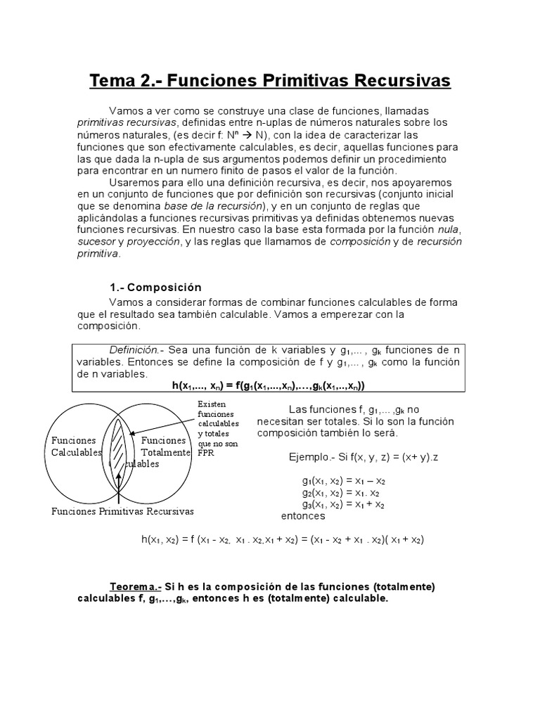 Funciones Primitivas Recursivas | PDF | Número primo | Función ...