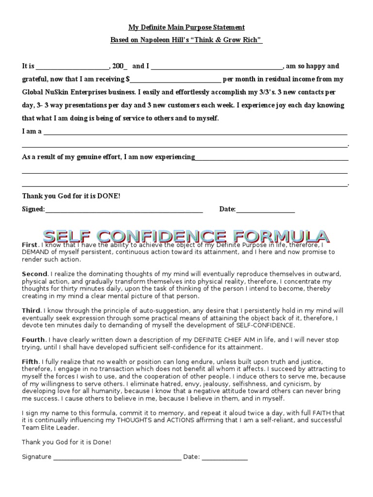 My Definite Main Purpose Statement | PDF | Mind | Metaphysics