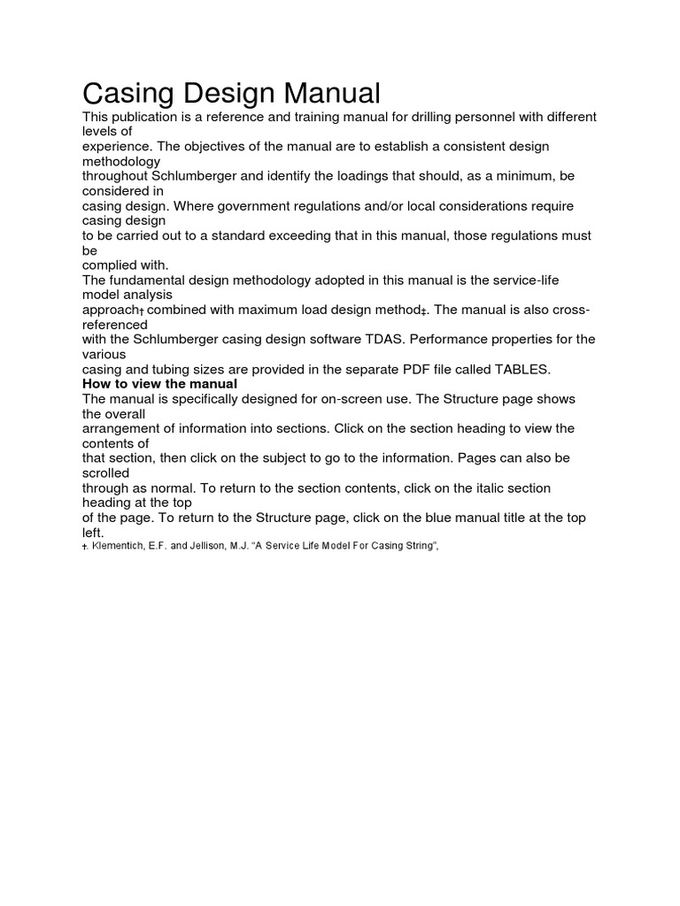 Casing Design Manual 1 | PDF