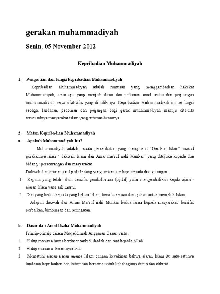 Gerakan Muhammadiyah | PDF