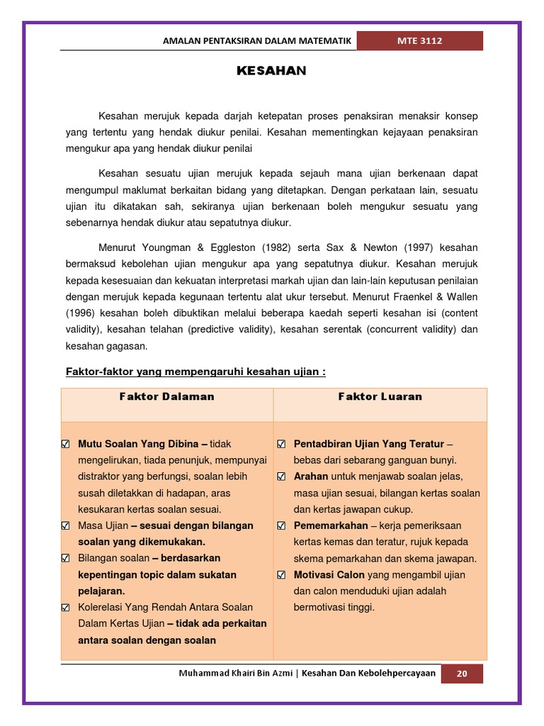 6 KESAHAN Dan KEBOLEHPERCAYAAN | PDF