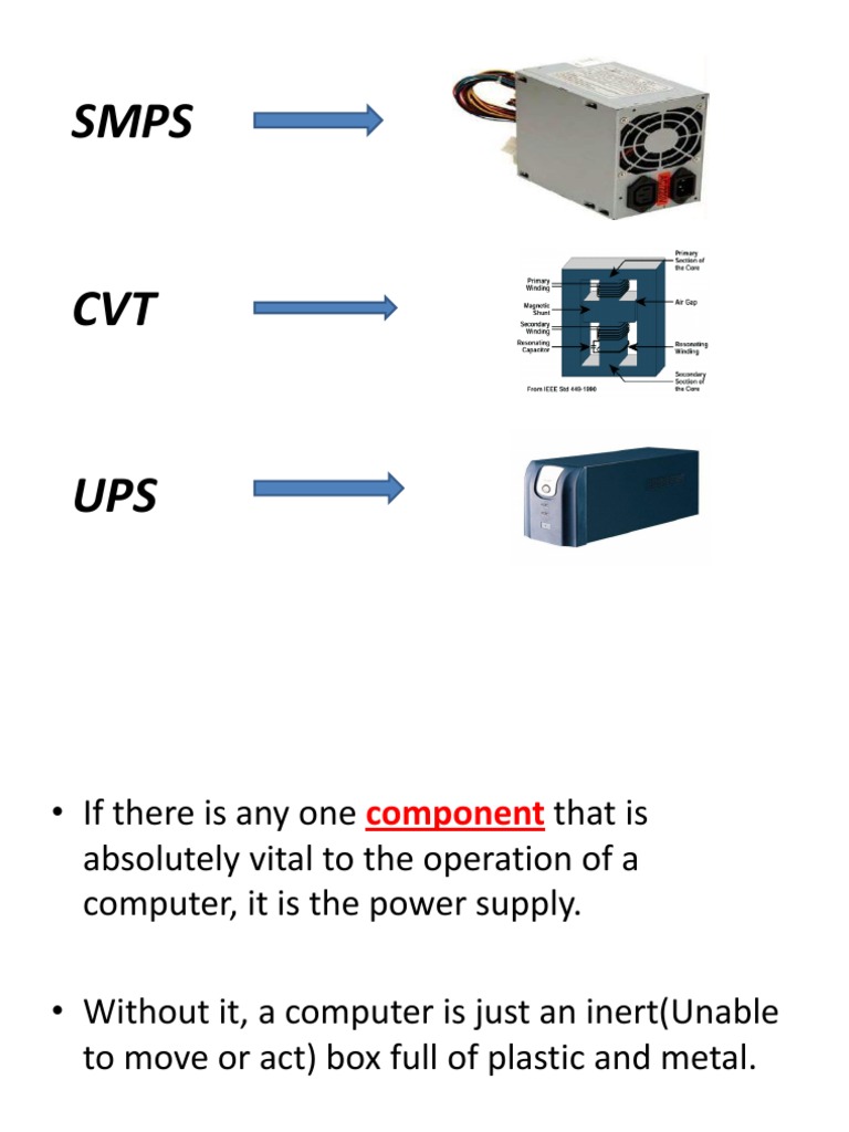 13811_SMPS, CVT, UPS.ppt | Power Supply | Power Inverter