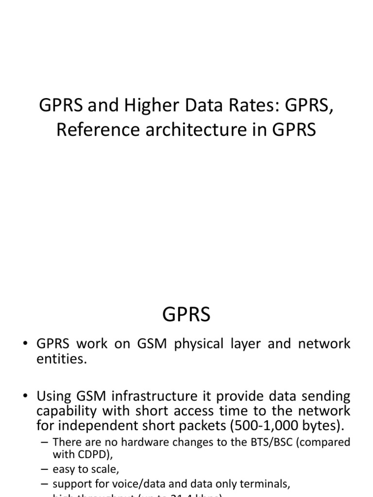 GPRS Lecture 22 | PDF | General Packet Radio Service ...
