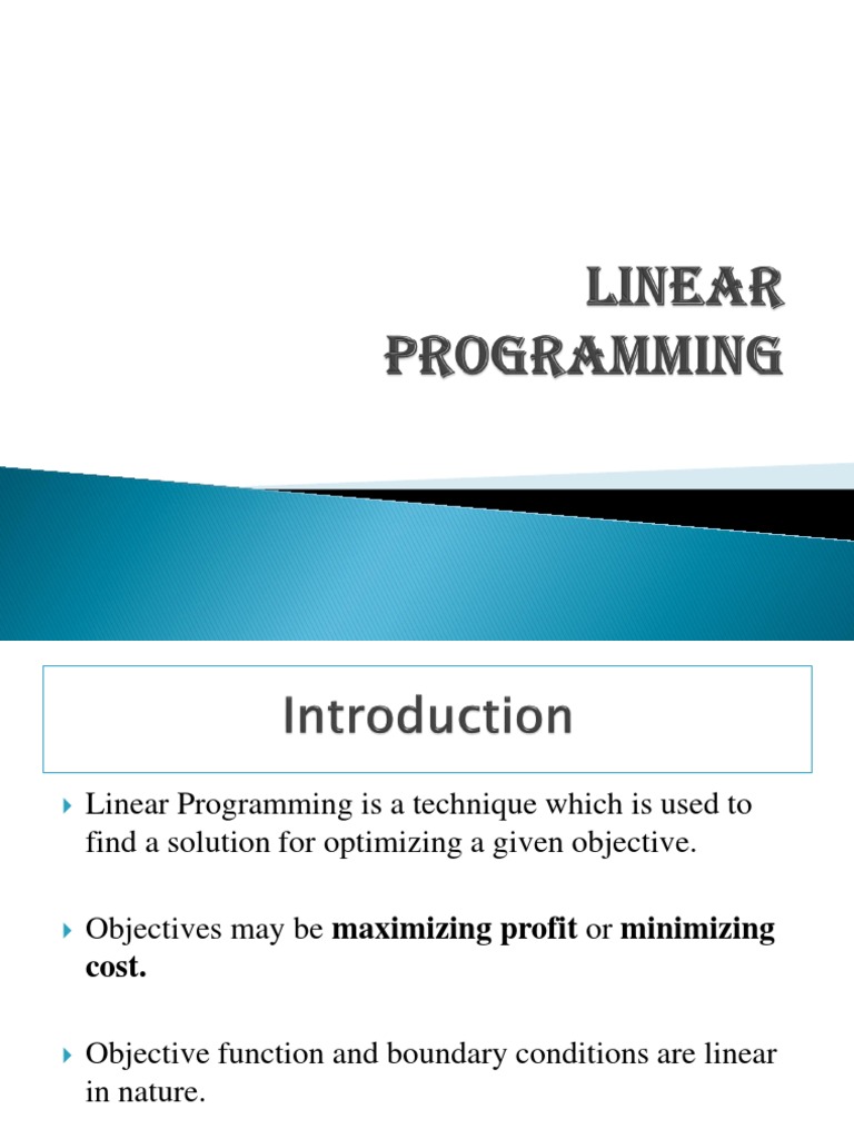 LPP | Download Free PDF | Linear Programming | Loss Function