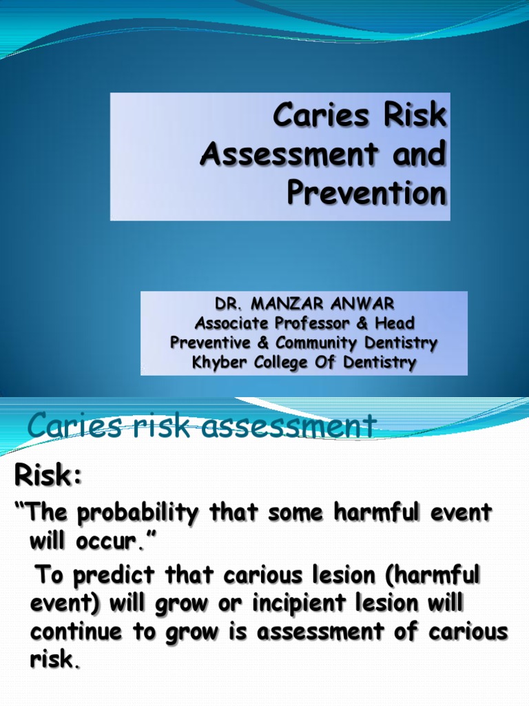 Caries Risk Assessment, Cariogram, Caries Vaccine | PDF | Oral Hygiene | Dentistry