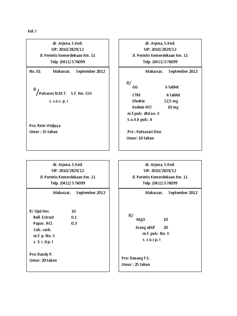 Resep Pulveres 2 | PDF