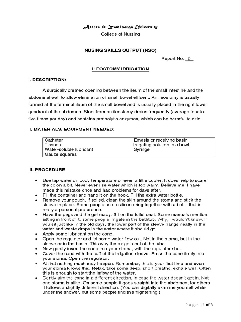 Nusing Skills Output (Nso) | PDF | Gastroenterology | Digestive System