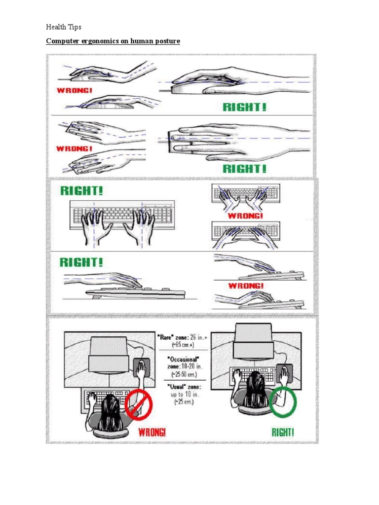 Computer Ergonomics On Human Posture | PDF