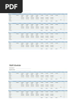 Weekly Shift Schedule Template 2025 | PDF