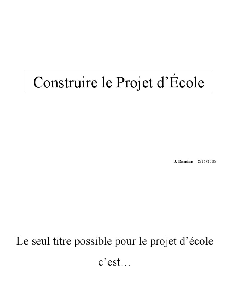 Methodologie D Elaboration Du Projet D Ecole | PDF | Pédagogie | Écoles