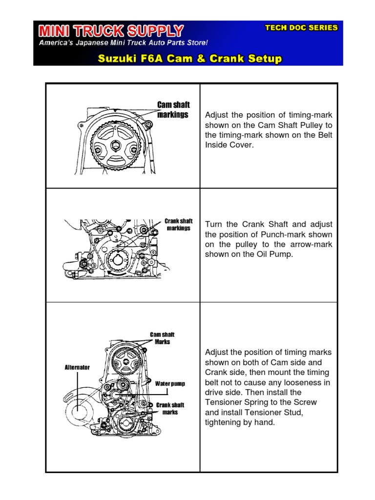 Cam Crank Setup Engine Service Manual | PDF
