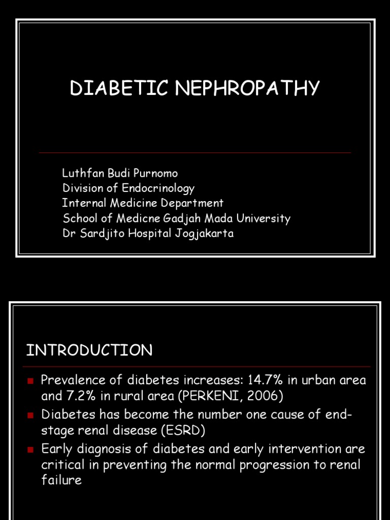DIABETIC NEPHROPATHY.ppt | Renal Function | Hypertension