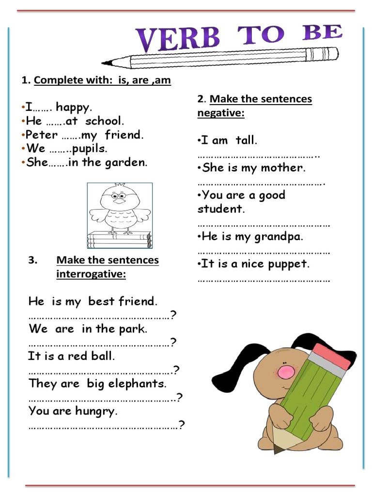 Verb To Be PDF | PDF | Linguistic Morphology | Syntactic Relationships