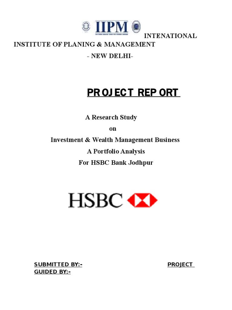 Hsbc Project Report | Bonds (Finance) | Mutual Funds