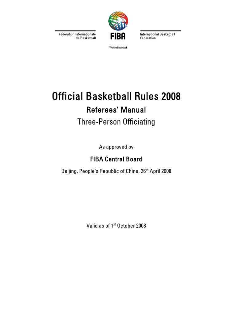 FIBA Three Person Officiating Mechanics Manual | PDF