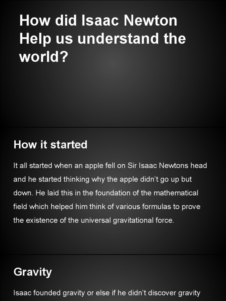 Isaac Newton Home Learning | PDF