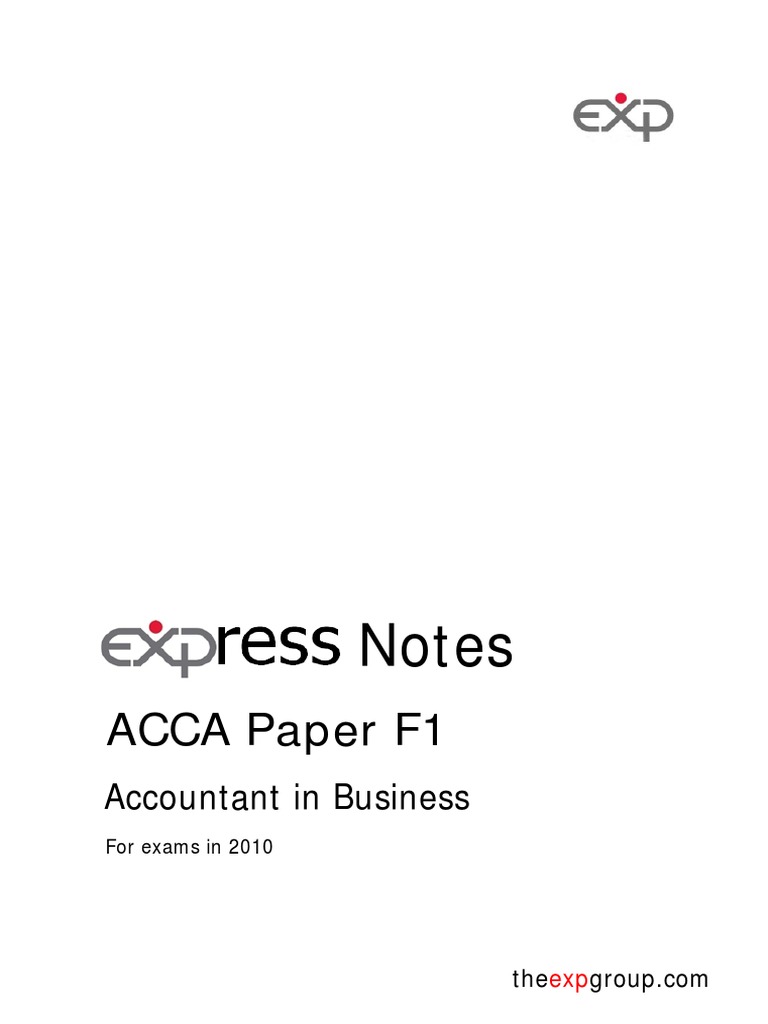 Acca F1 | PDF