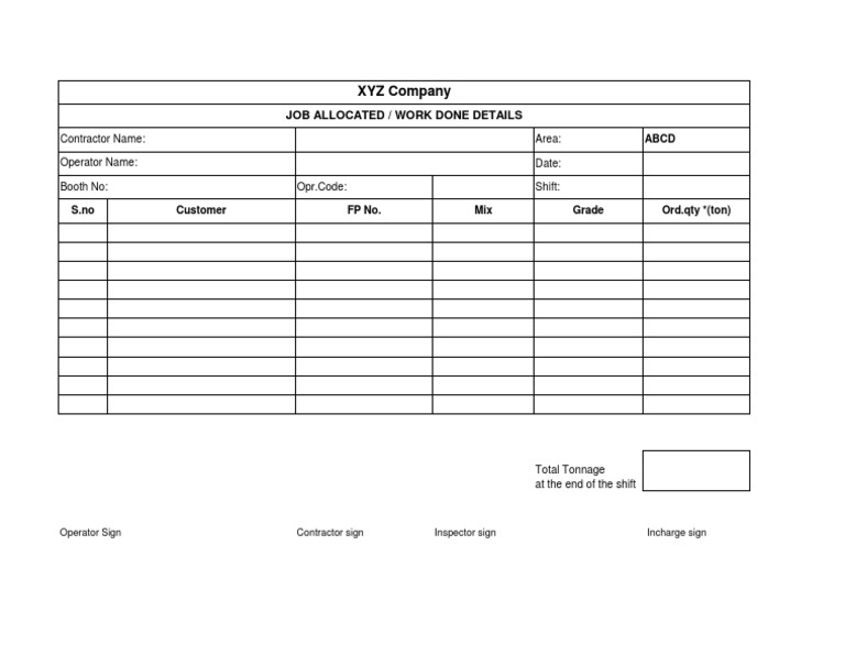 Job Card | PDF