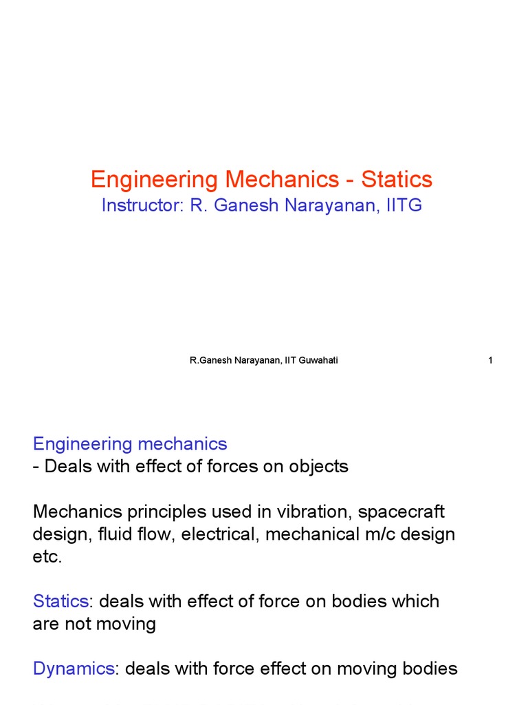 Engineering Mechanics - Statics | PDF | Truss | Euclidean Vector