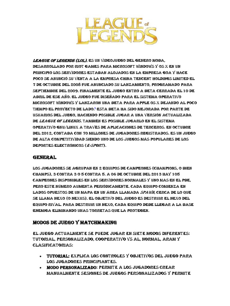 League of Legends | PDF