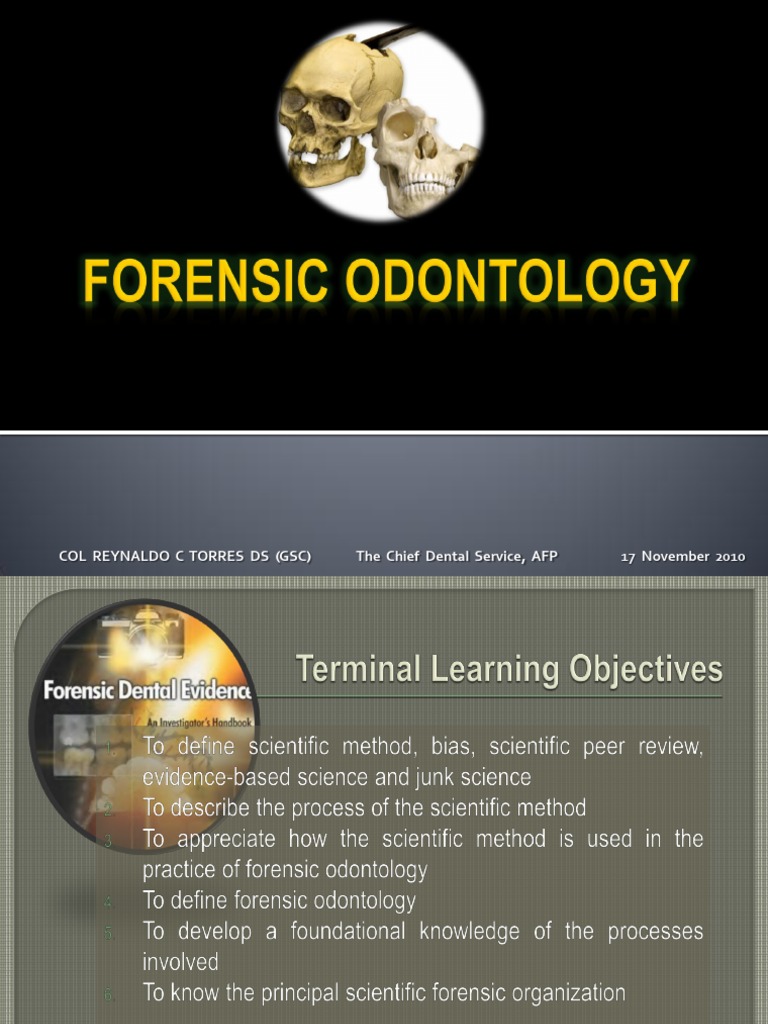 forensic odontology lecture tcds.ppt | Scientific Method | Fingerprint ...
