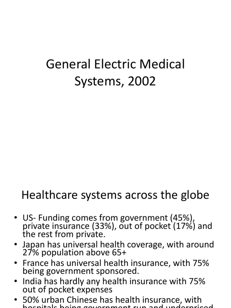General Electric Medical Systems, 2002 | PDF