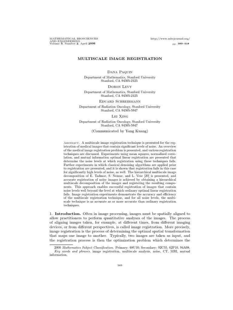 Mathematical Biosciences and Engineering Volume 3, Number 2, April 2006 ...